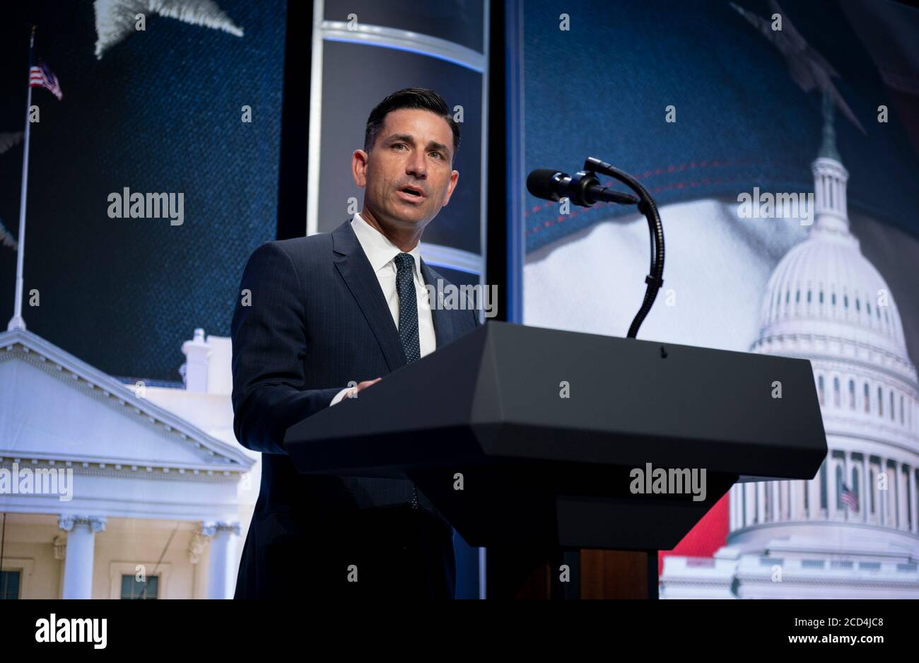 U.S. Acting Homeland Security Secretary Chad Wolf addresses the Council ...