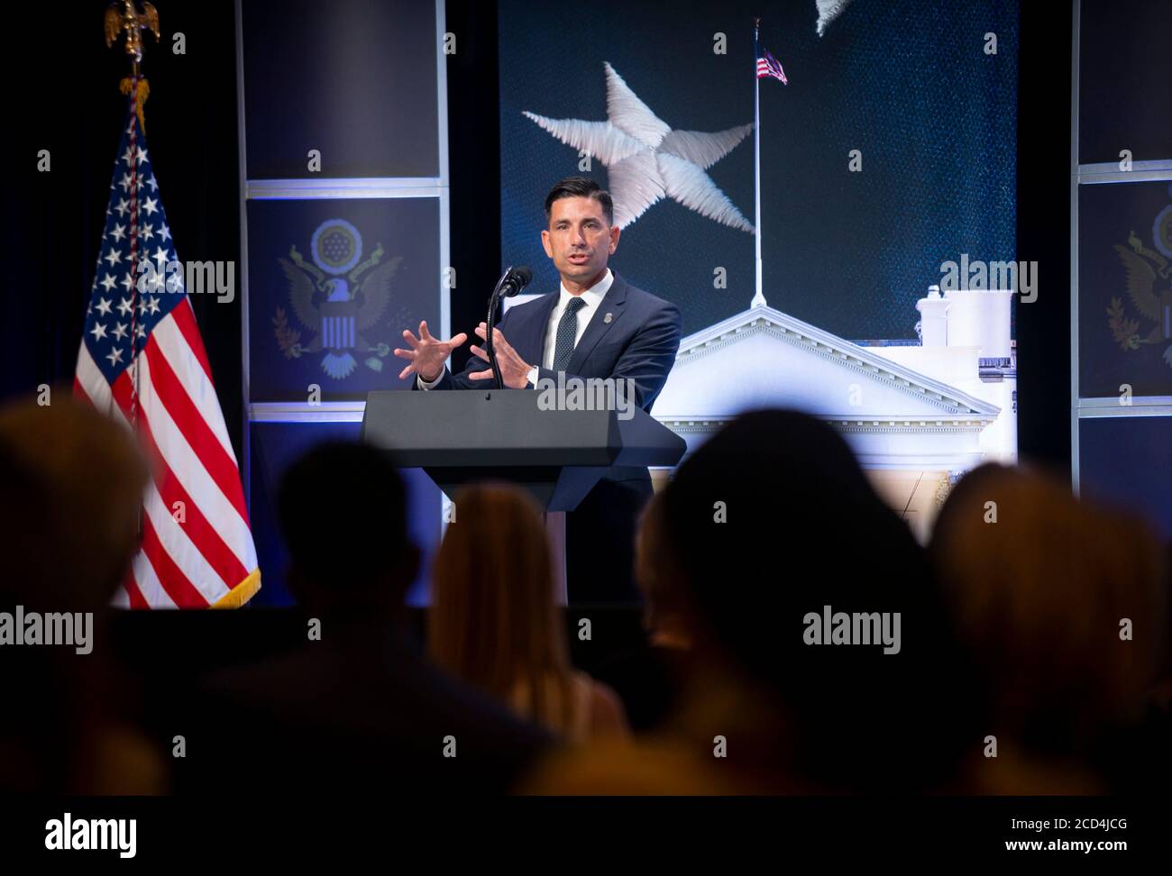 U.S. Acting Homeland Security Secretary Chad Wolf addresses the Council ...