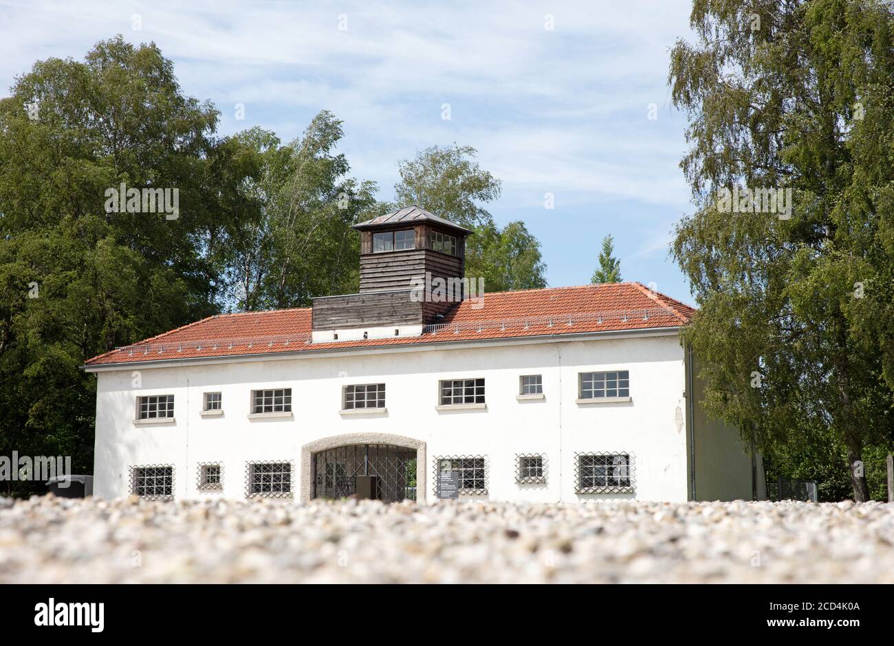Dachau, Germany - July 13, 2020: Entrance in Dachau concentration camp ...