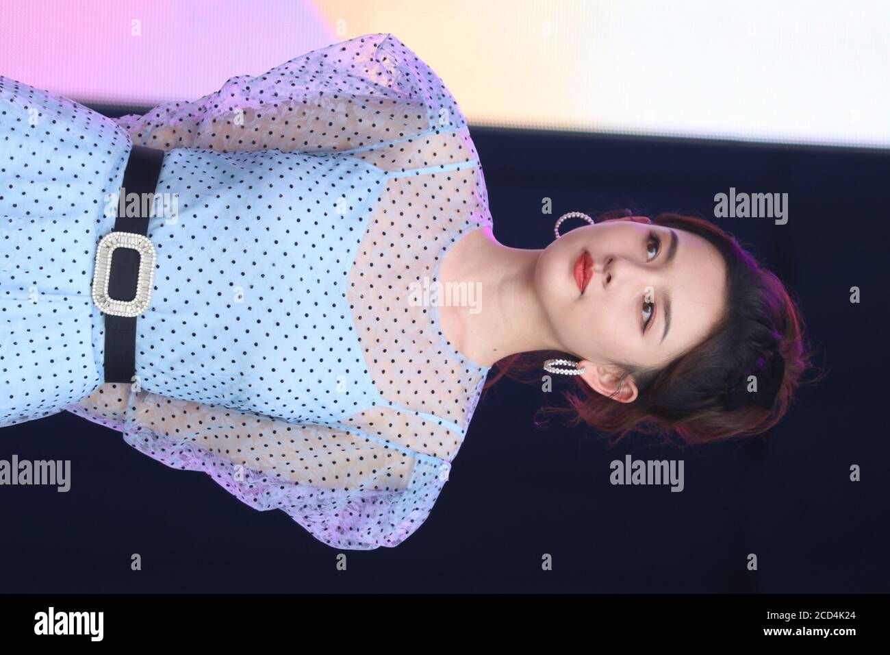 Chinese actress Song Zu'er, also known as Lareina Song, attends a ...