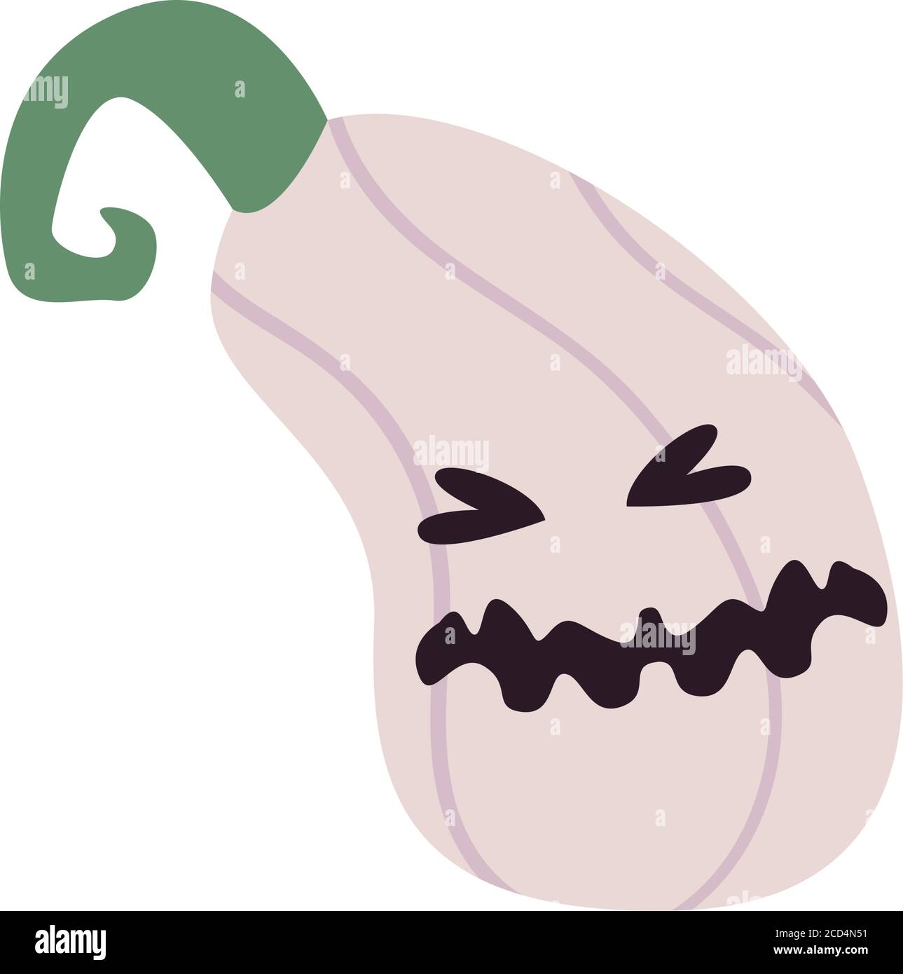 scared pumpkin cartoon free form style icon design, Halloween holiday ...