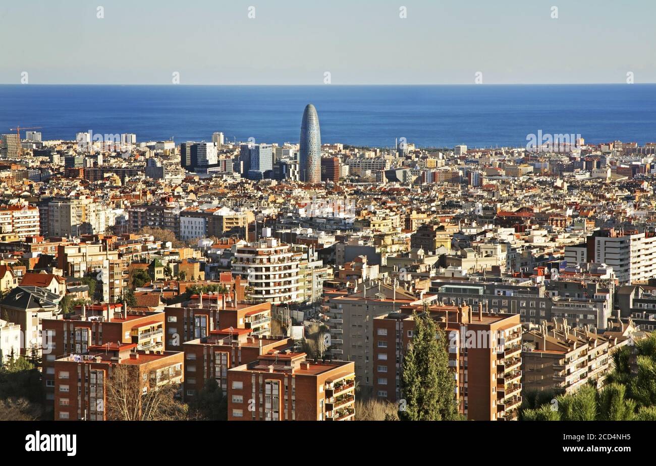 Panoramic view of Barcelona. Spain Stock Photo - Alamy