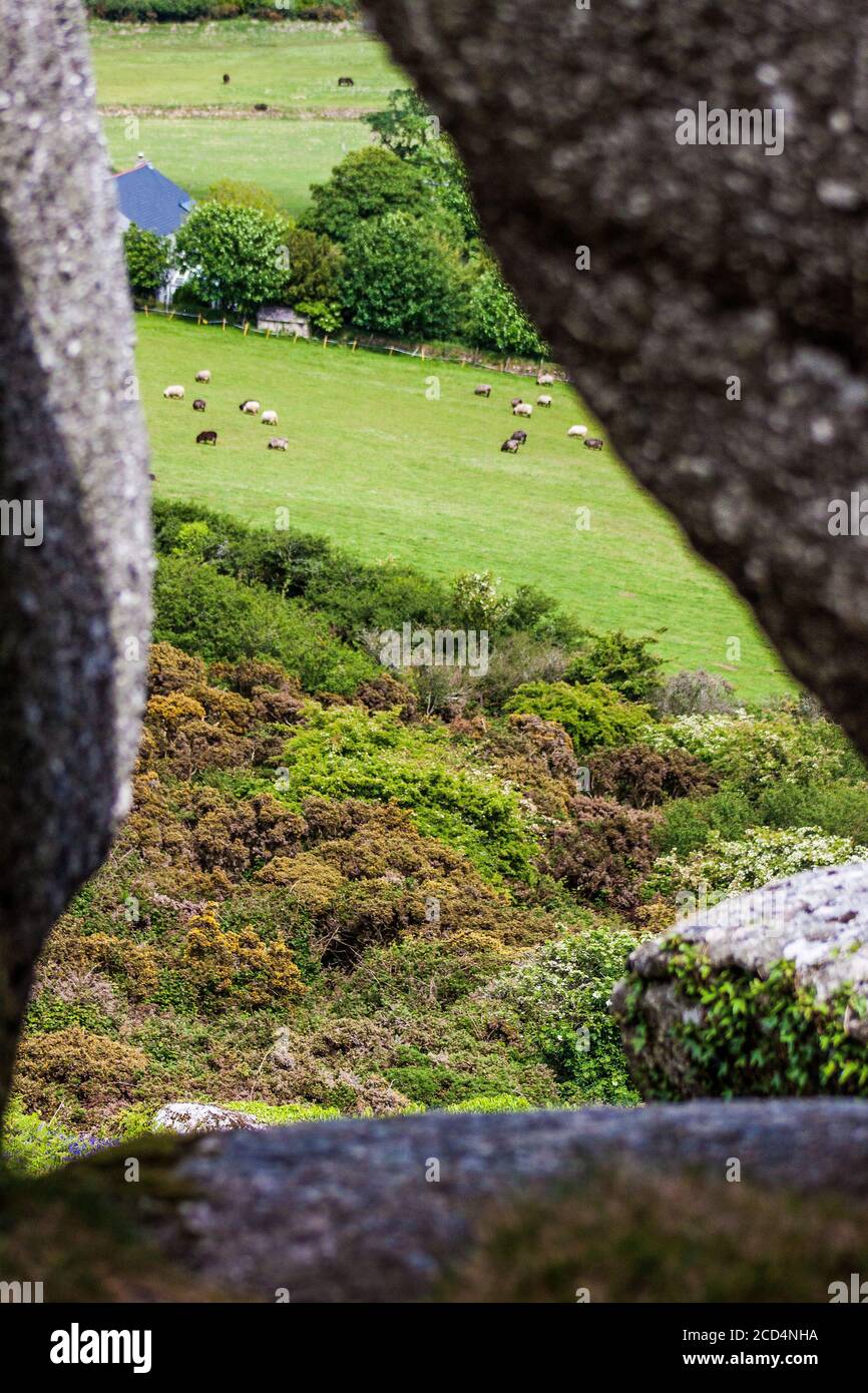 Rock Formations On Cornish Moor Stock Photo - Alamy