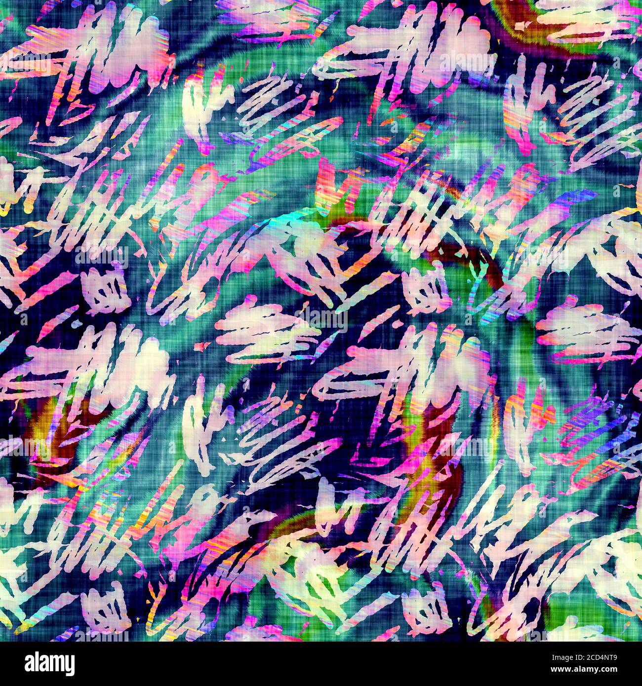 Blurry rainbow glitch camo texture background. Irregular bleeding ...