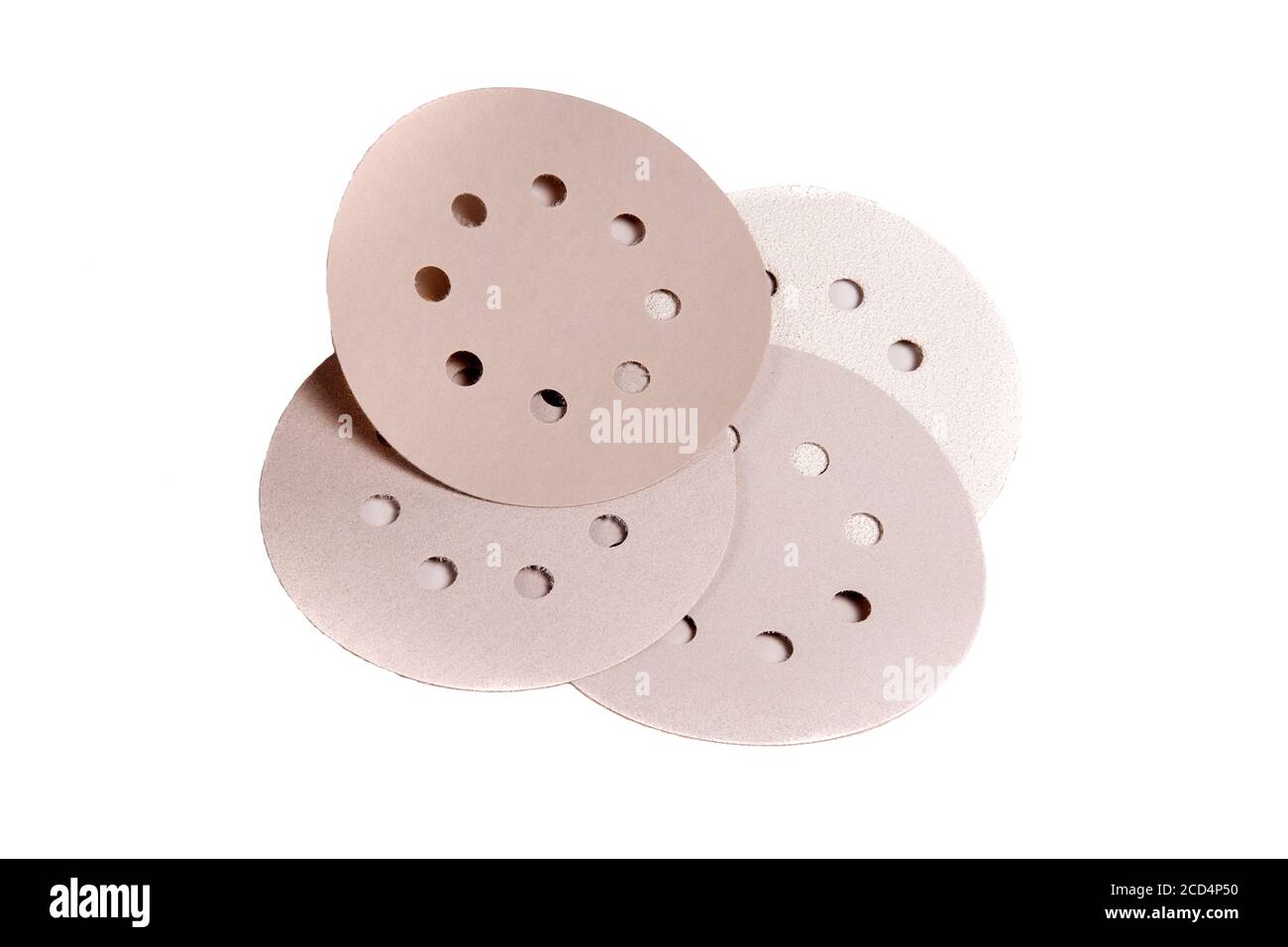 Round sandpaper abrasive sheet isolated on white background Stock Photo ...