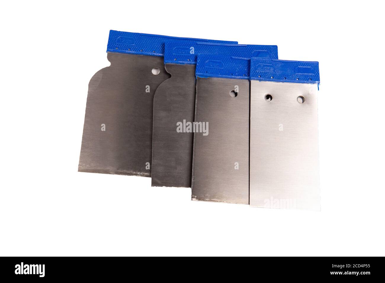 Steel trowel scraper with rubber handle. Construction putty knife ...