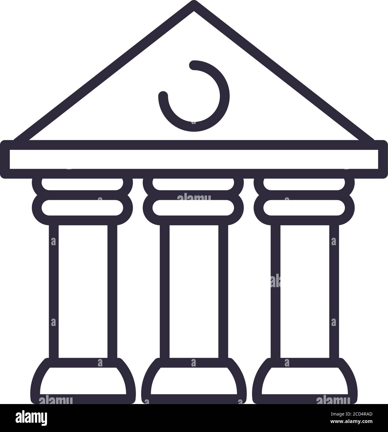 court building line style icon design, Law justice legal judgment and ...