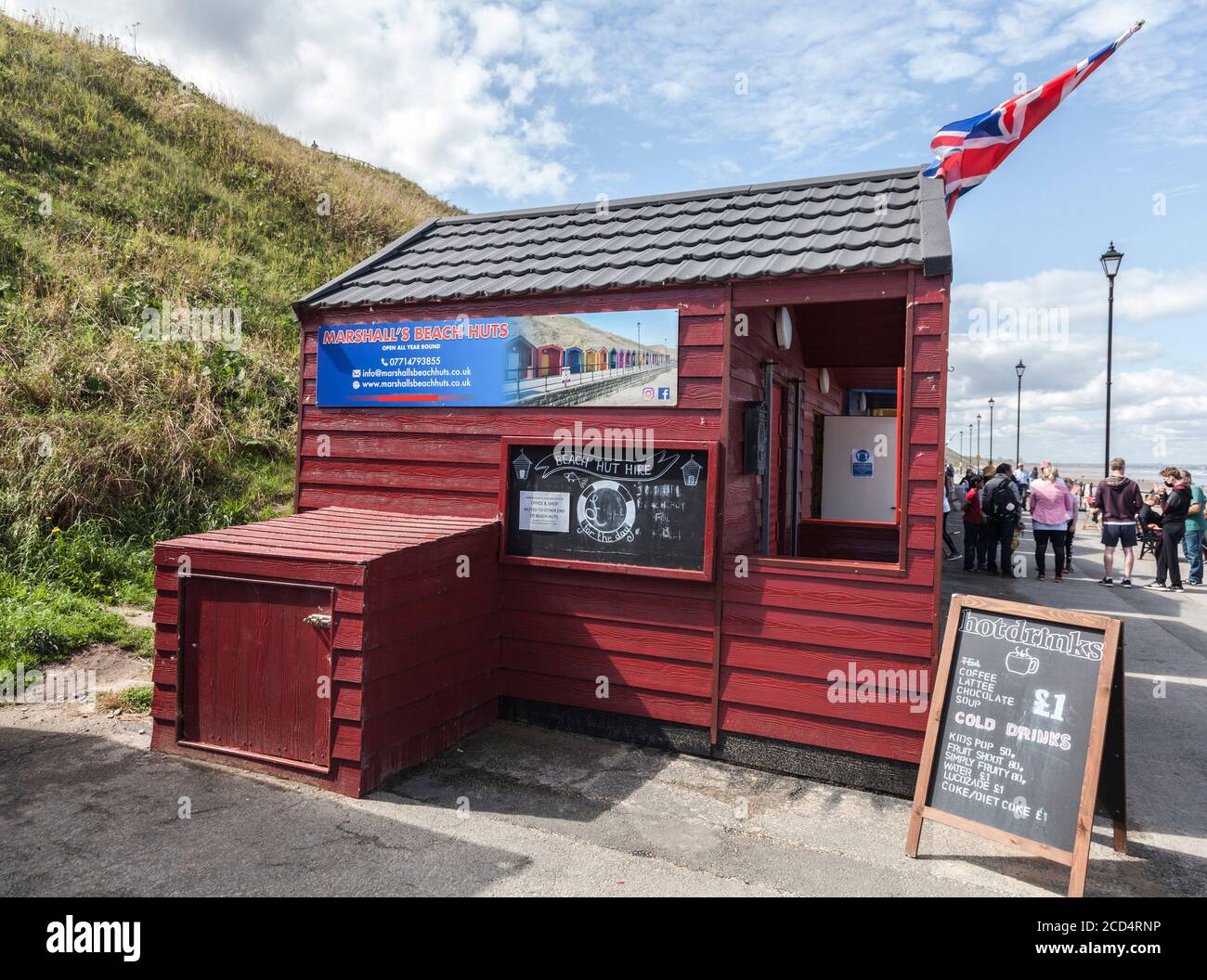 Beach huts for hire at Saltburn by the Sea,England,UK Stock Photo - Alamy