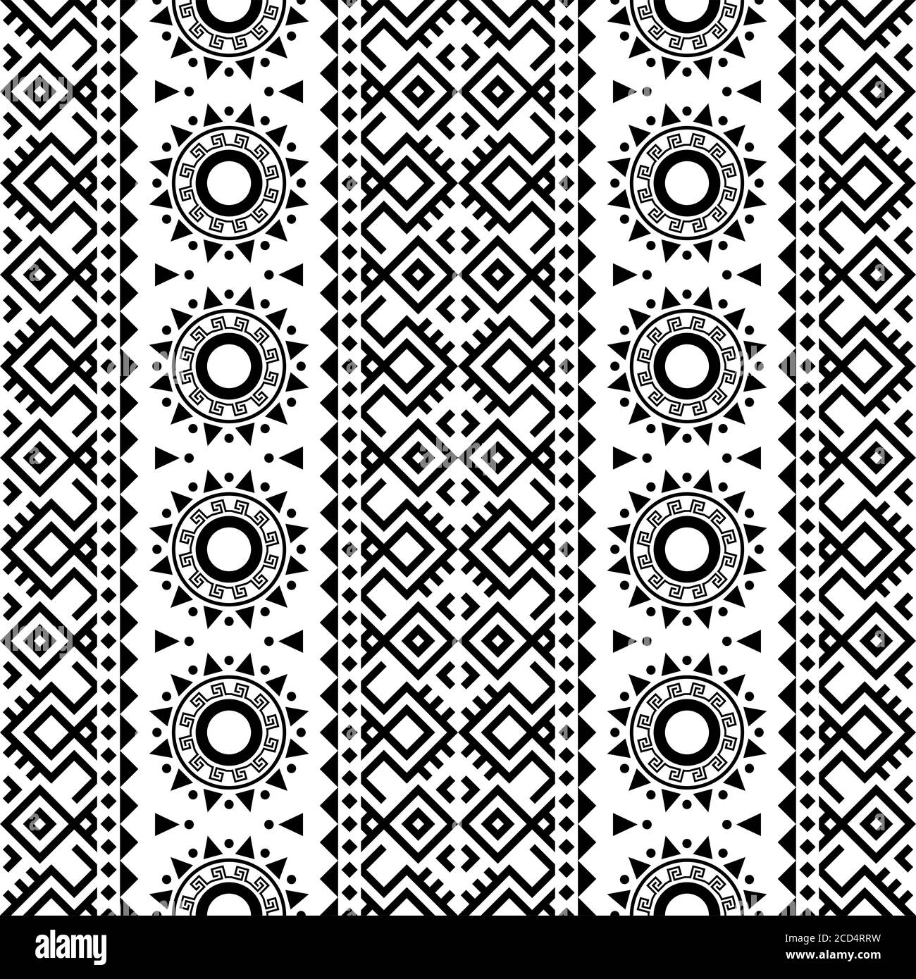 vertical monochrome seamless ethnic pattern texture design vector Stock ...