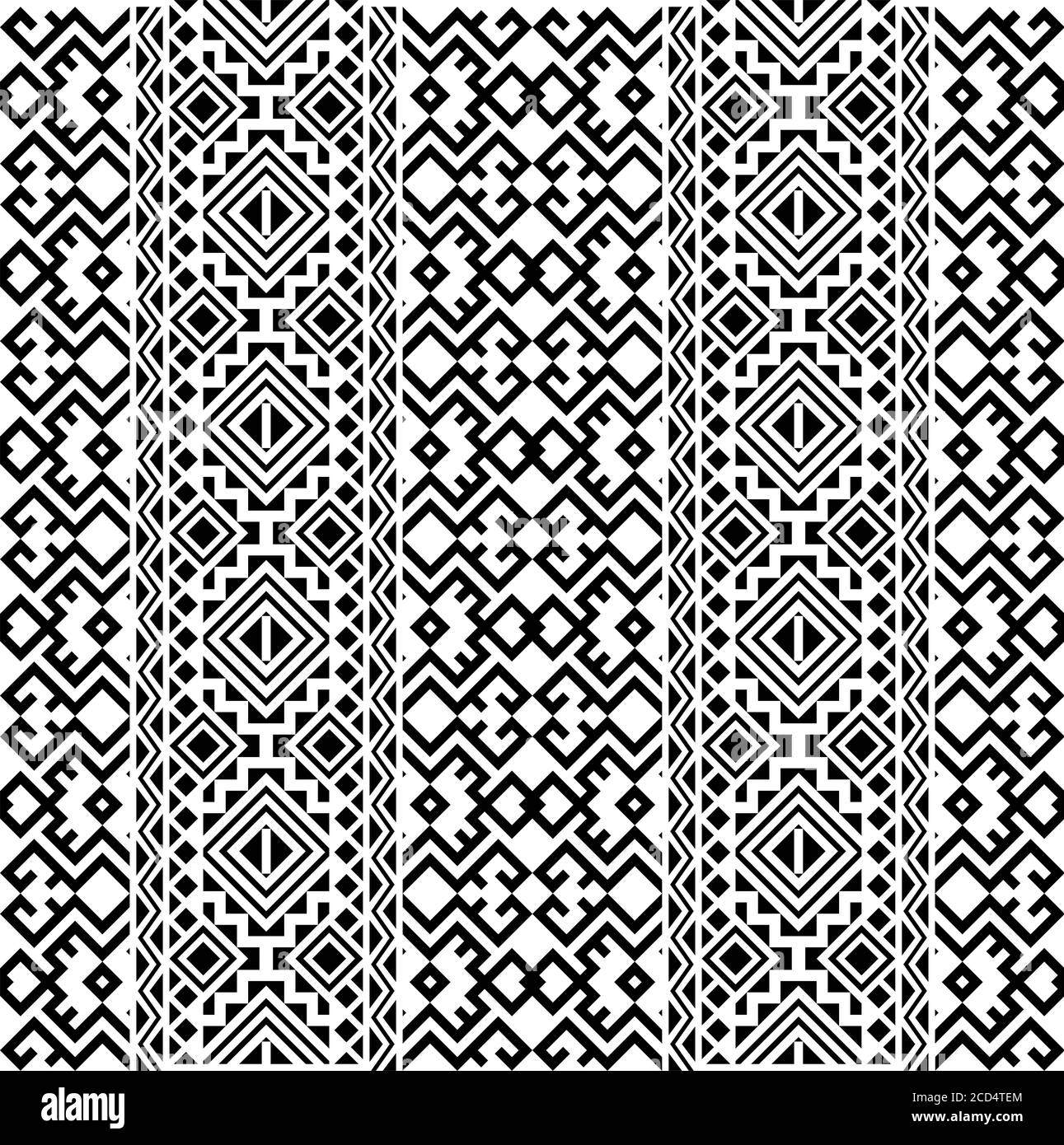 Monochrome vertical seamless ethnic pattern texture background design ...