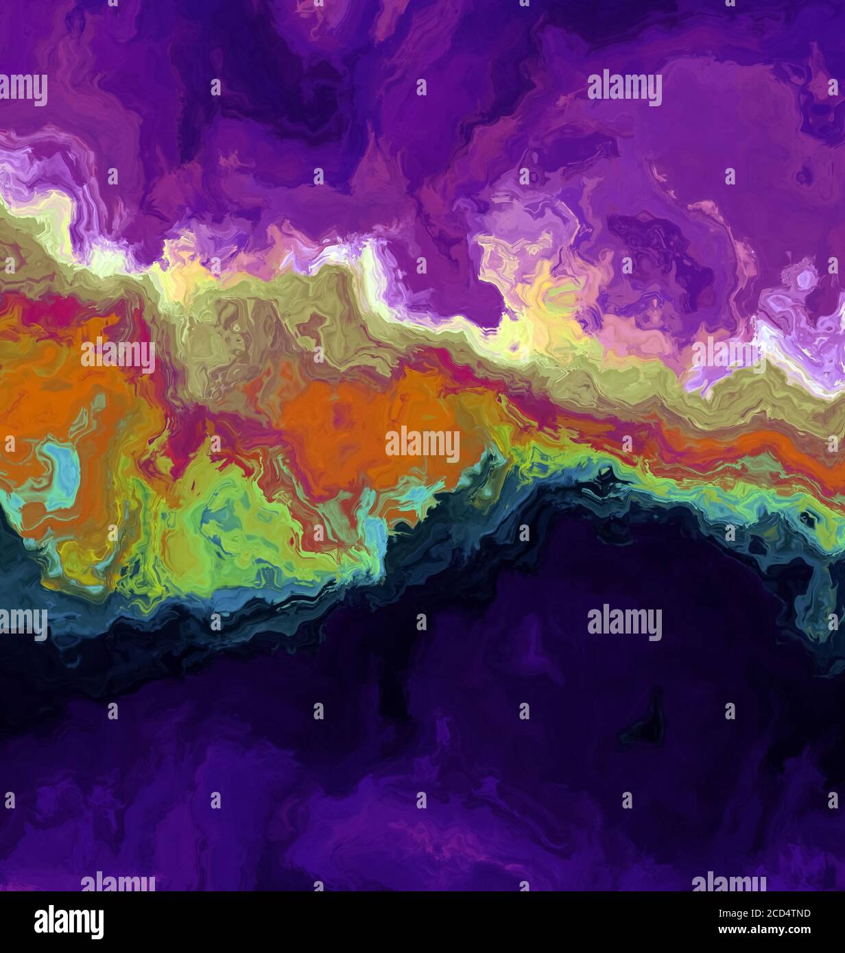 Wavy layers of different colors on a solid sheet of wallpaper. Concept ...