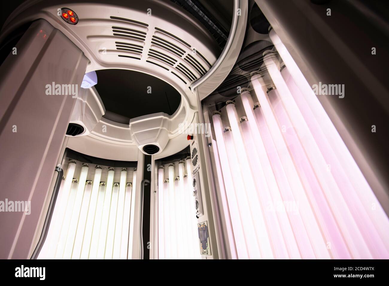 Professional machine for total body tanning with solar LEDs Stock Photo ...