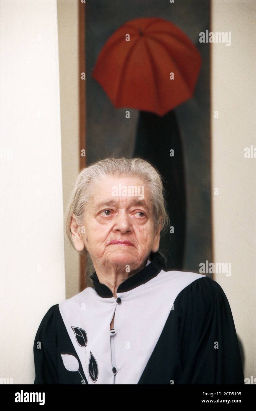 ***FILE PHOTO*** Josefa Slanska, widow of Rudolf Slansky, poses on ...