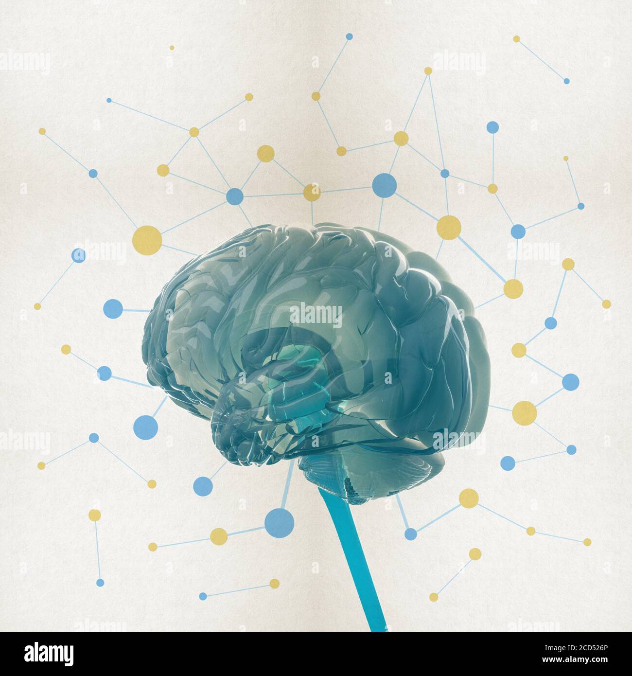 Anatomy illustration of human brain concept art 3D illustration Stock ...