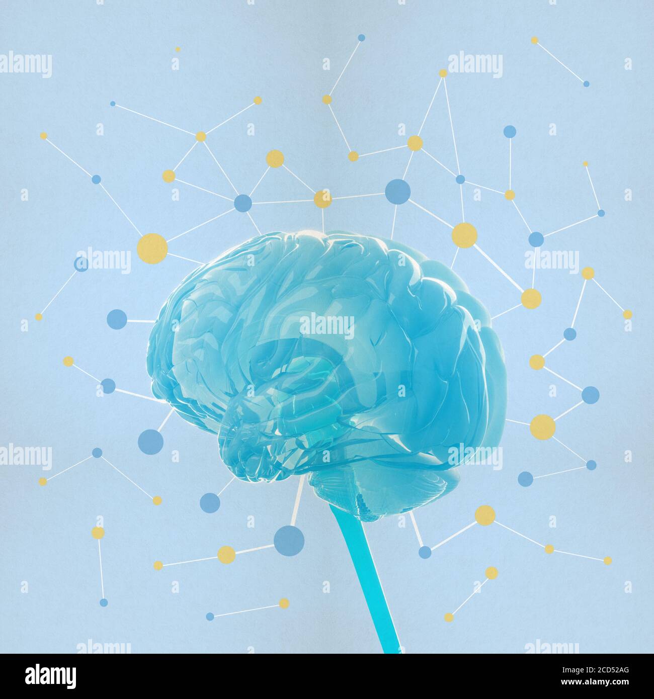 Anatomy illustration of human brain concept art 3D illustration Stock ...