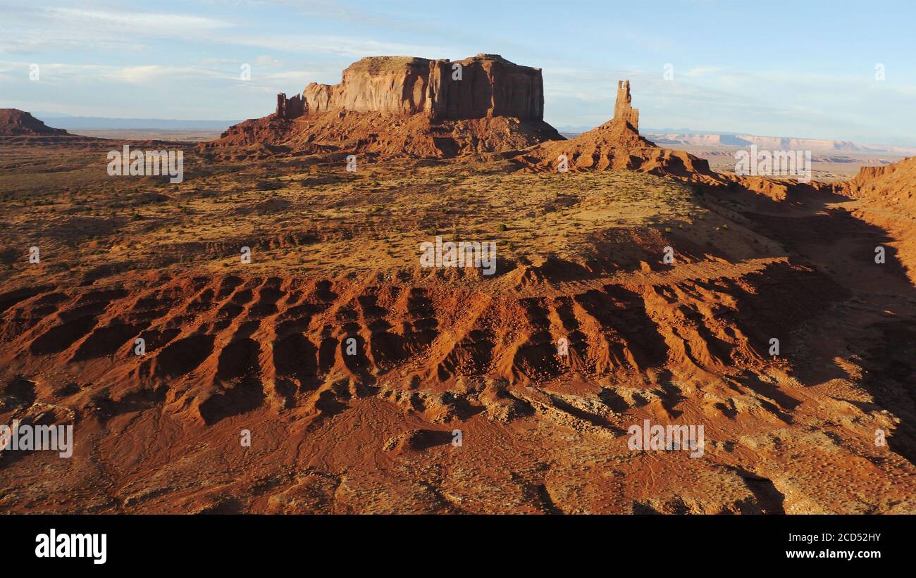 Beautiful mesas in the middle of nowhere - Monument Valley, USA Stock ...