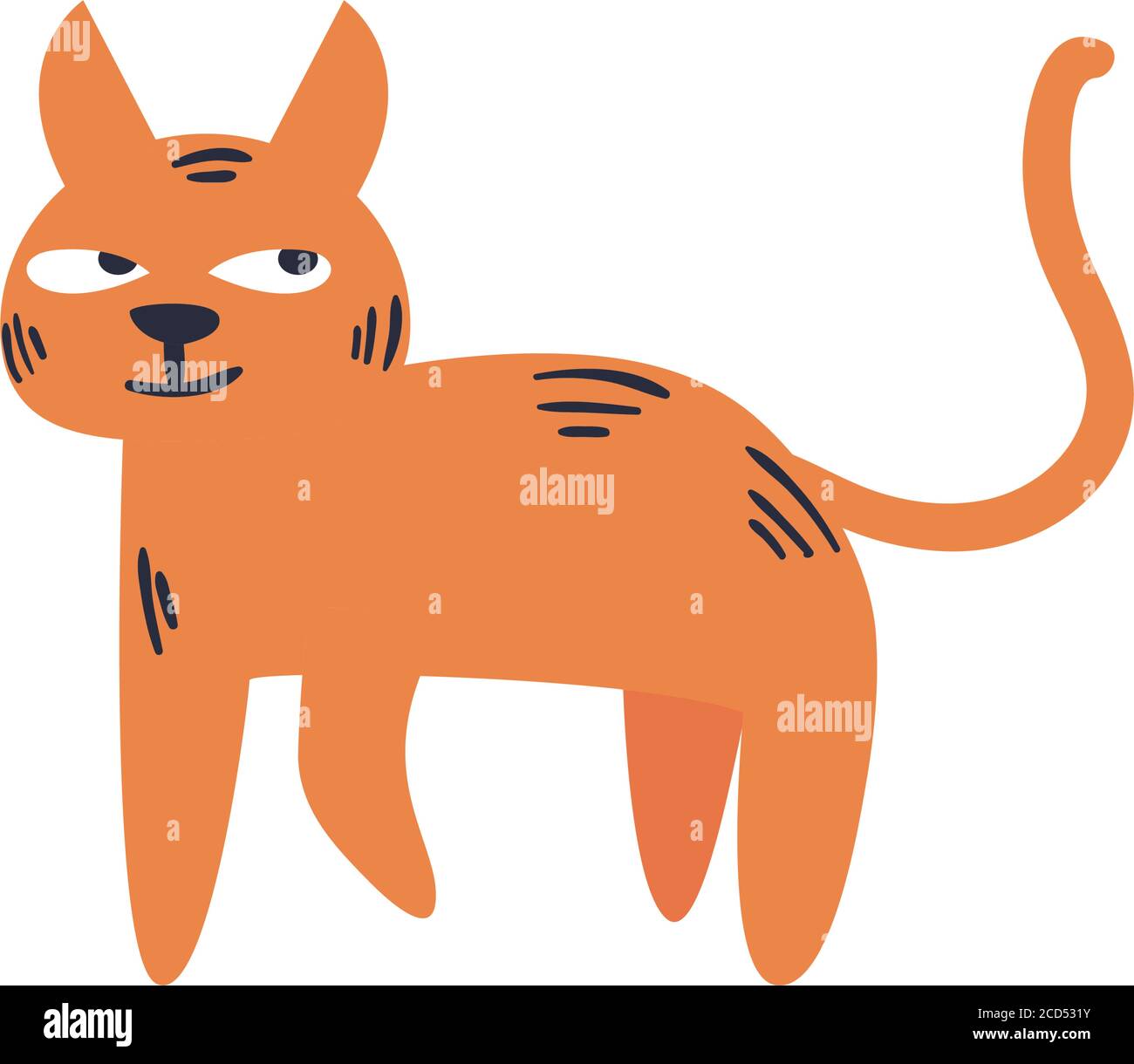 Cute cat cartoon free form style icon design, Animal pet kitten ...