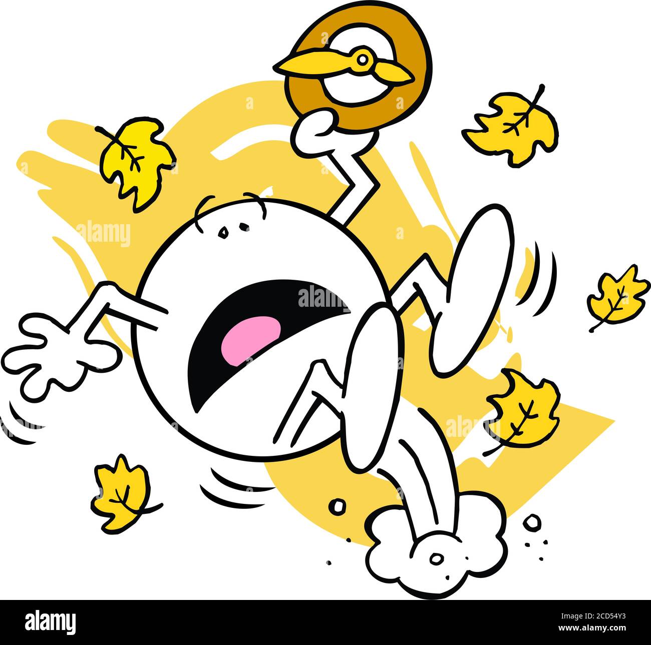 Slip and fall cartoon hi-res stock photography and images - Alamy