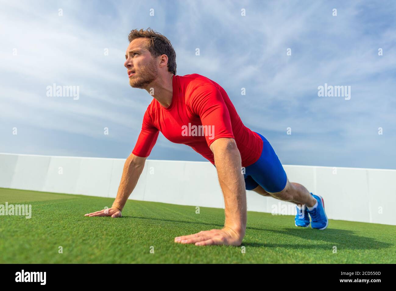 Exercise man up arms biceps hi-res stock photography and images - Alamy
