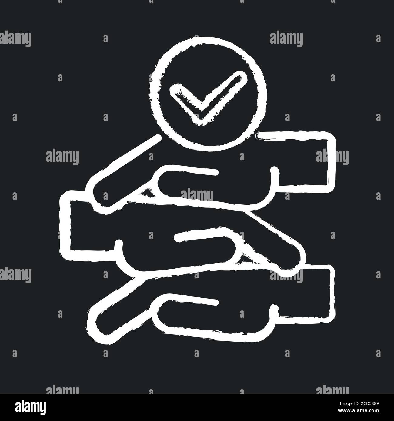 Team Building Chalk Drawing Stock Vector Images - Alamy