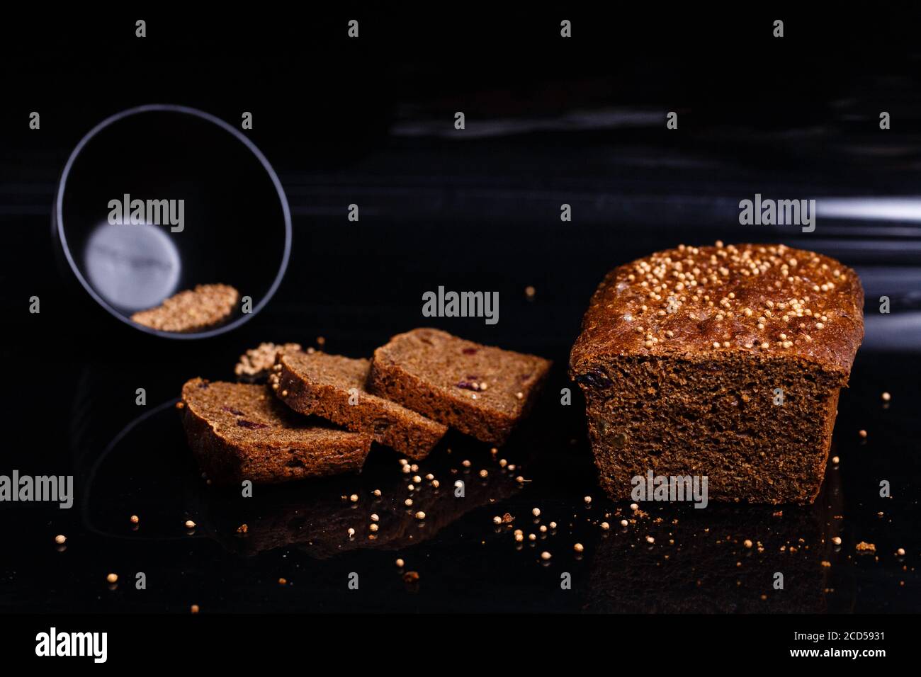 Black sesame spread on bread hi-res stock photography and images - Alamy