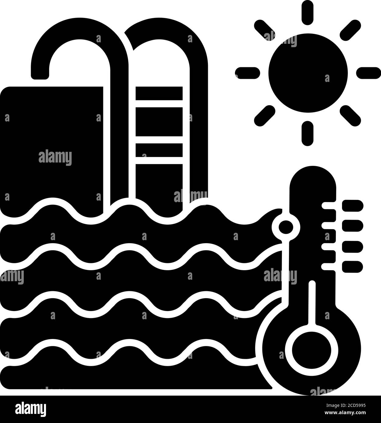 Warm water pool filled Black and White Stock Photos & Images - Alamy