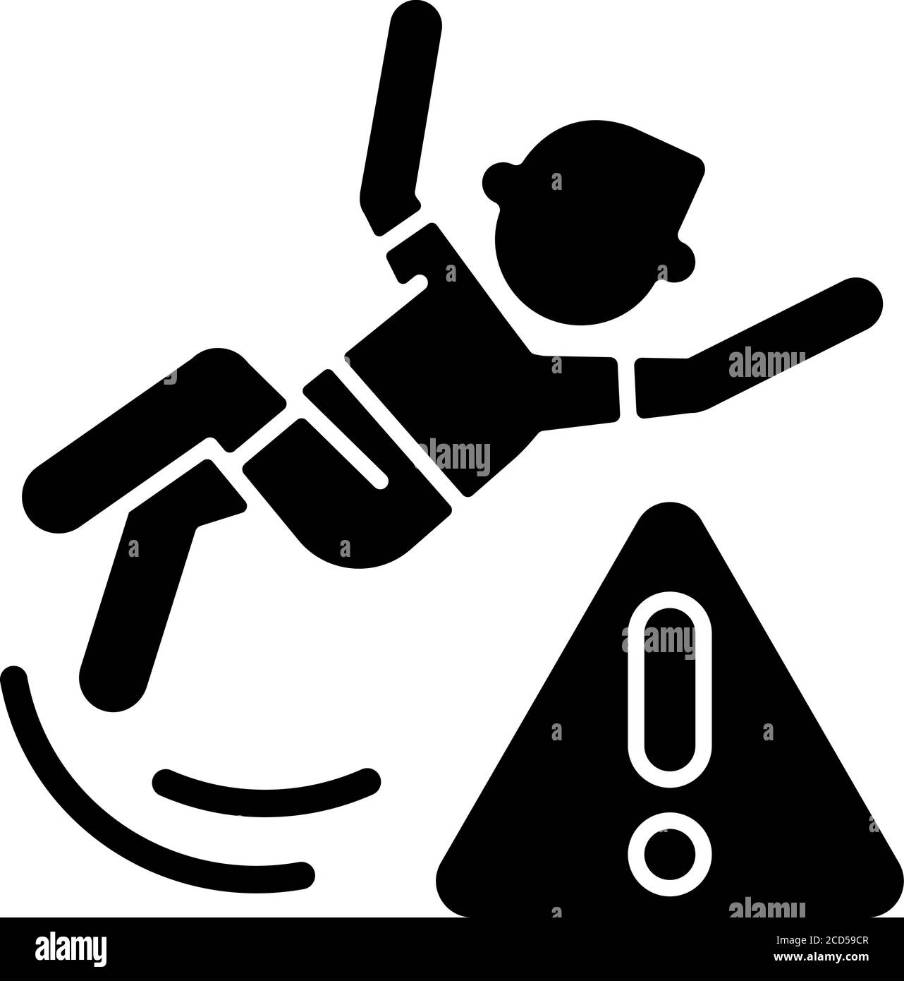 Be careful black glyph icon Stock Vector Image & Art - Alamy