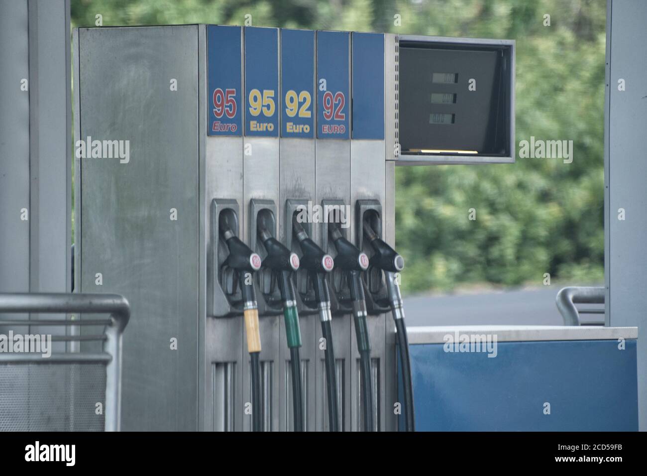 Column gas station in Eastern Europe Stock Photo - Alamy