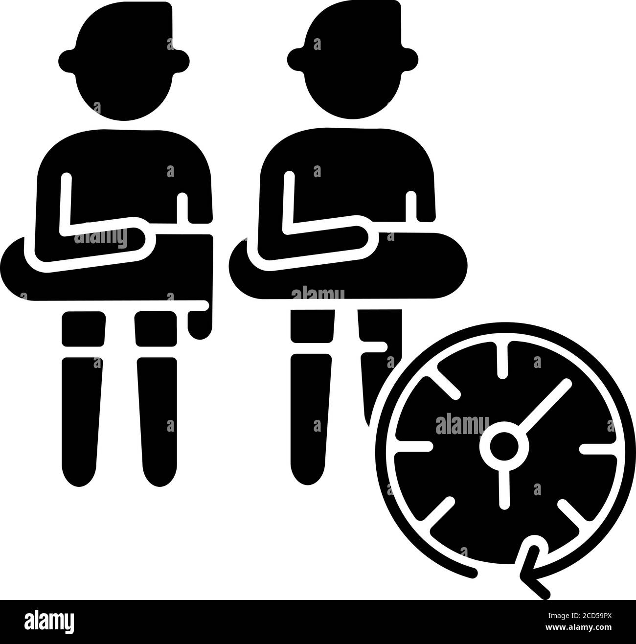 Keep distance black glyph icon Stock Vector Image & Art - Alamy