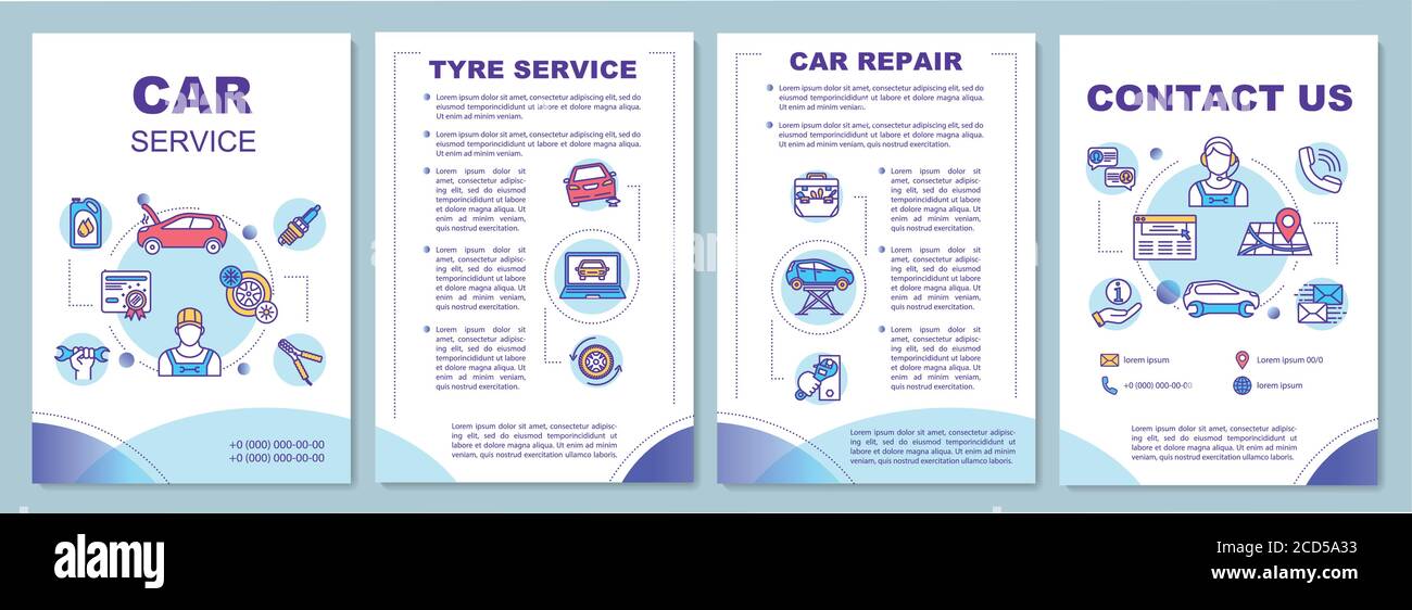 Car maintenance brochure template Stock Vector Image & Art - Alamy