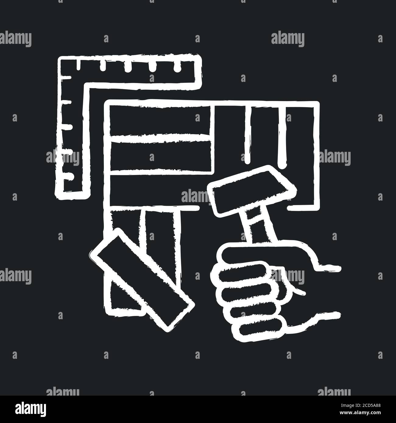 Flooring chalk white icon on black background Stock Vector Image & Art ...