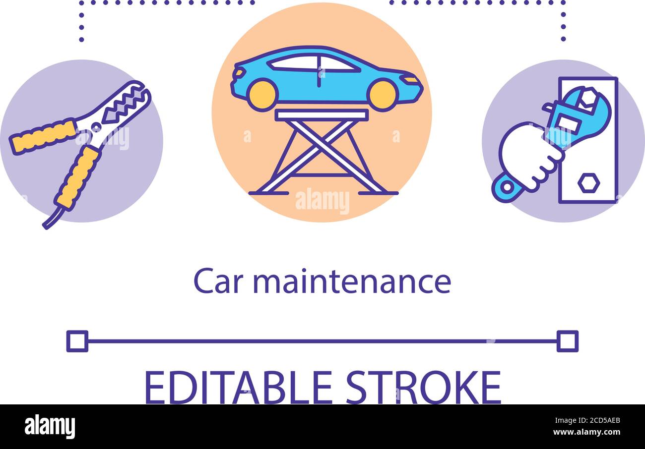 Car maintenance concept icon Stock Vector Image & Art - Alamy