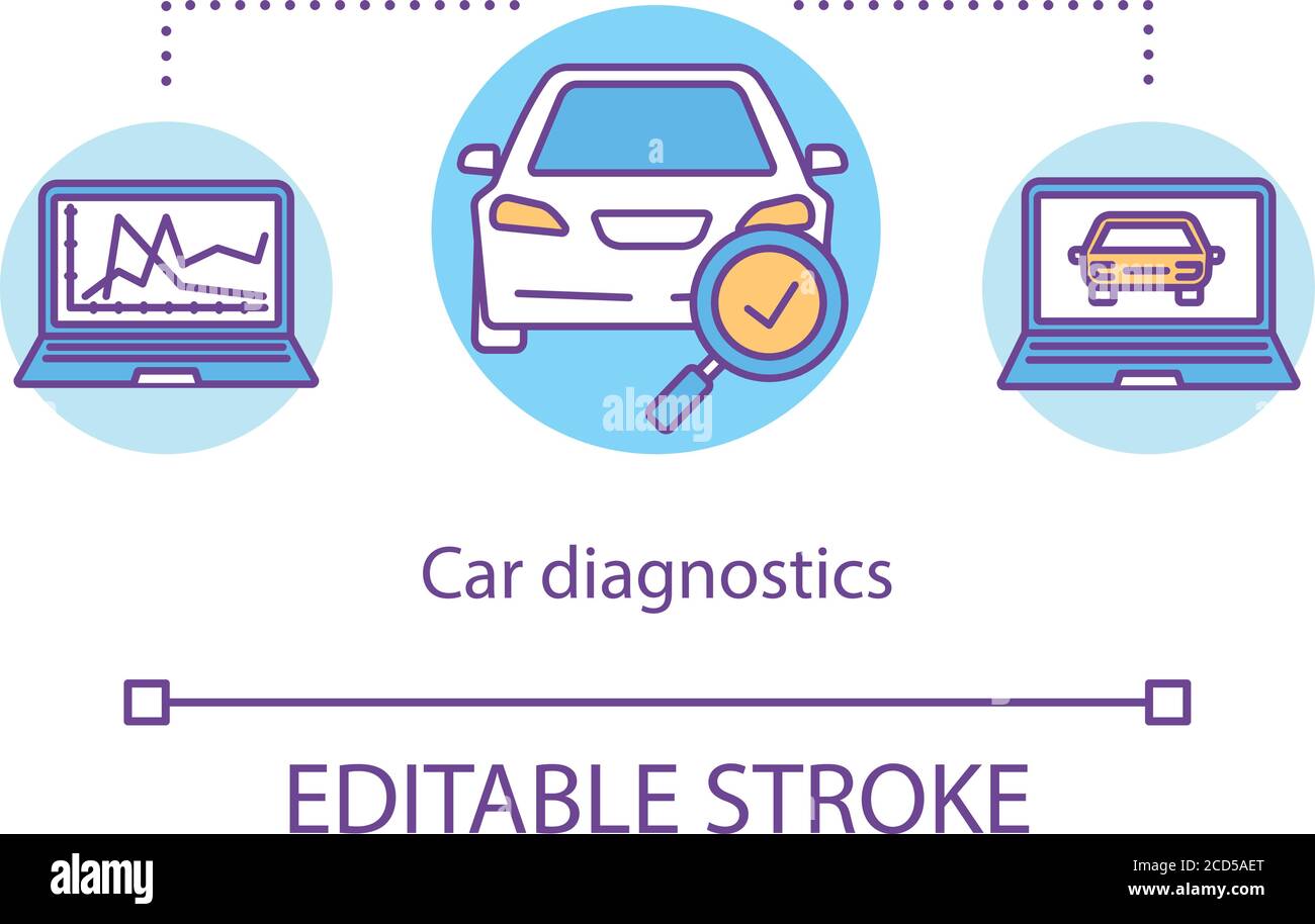 Car diagnostics concept icon Stock Vector Image & Art - Alamy