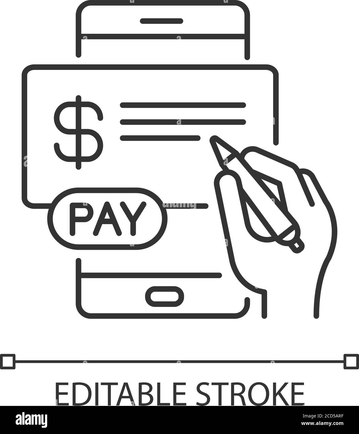 Signing cheques Stock Vector Images - Alamy