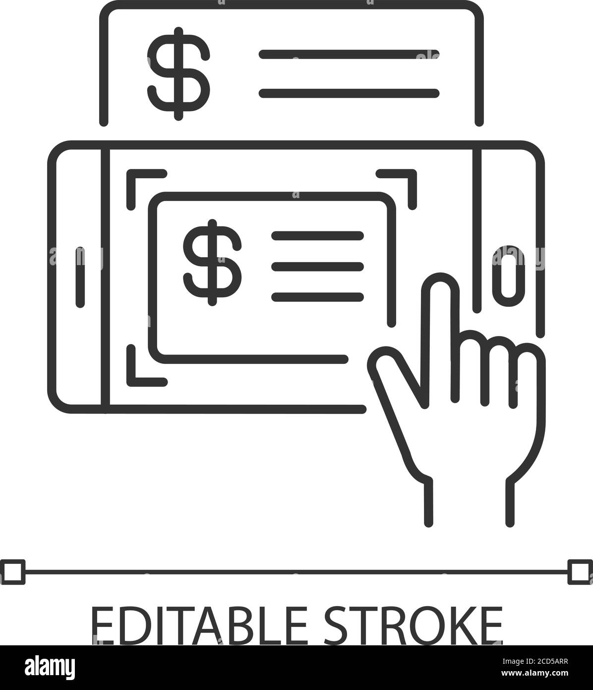Mobile deposits linear icon Stock Vector Image & Art - Alamy