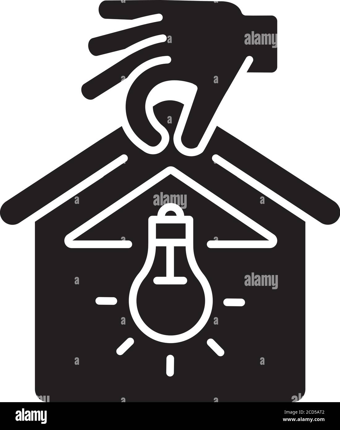 Lighting installation black glyph icon Stock Vector Image & Art - Alamy