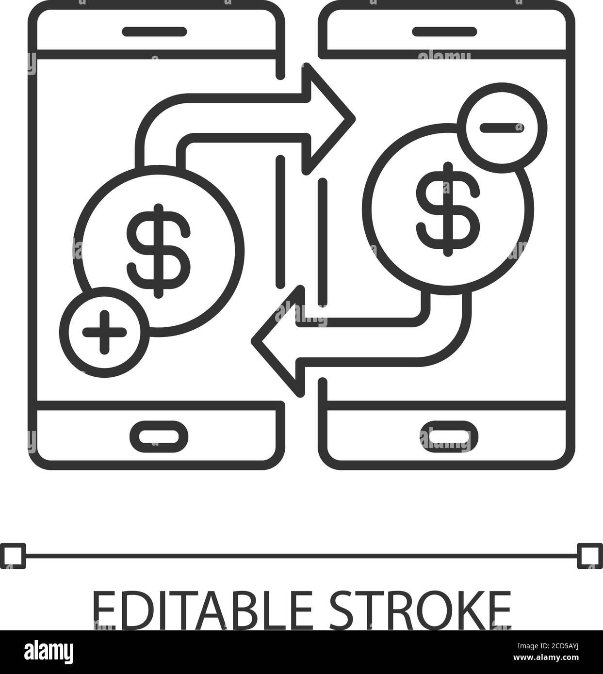 Transfer funds linear icon Stock Vector Image & Art - Alamy