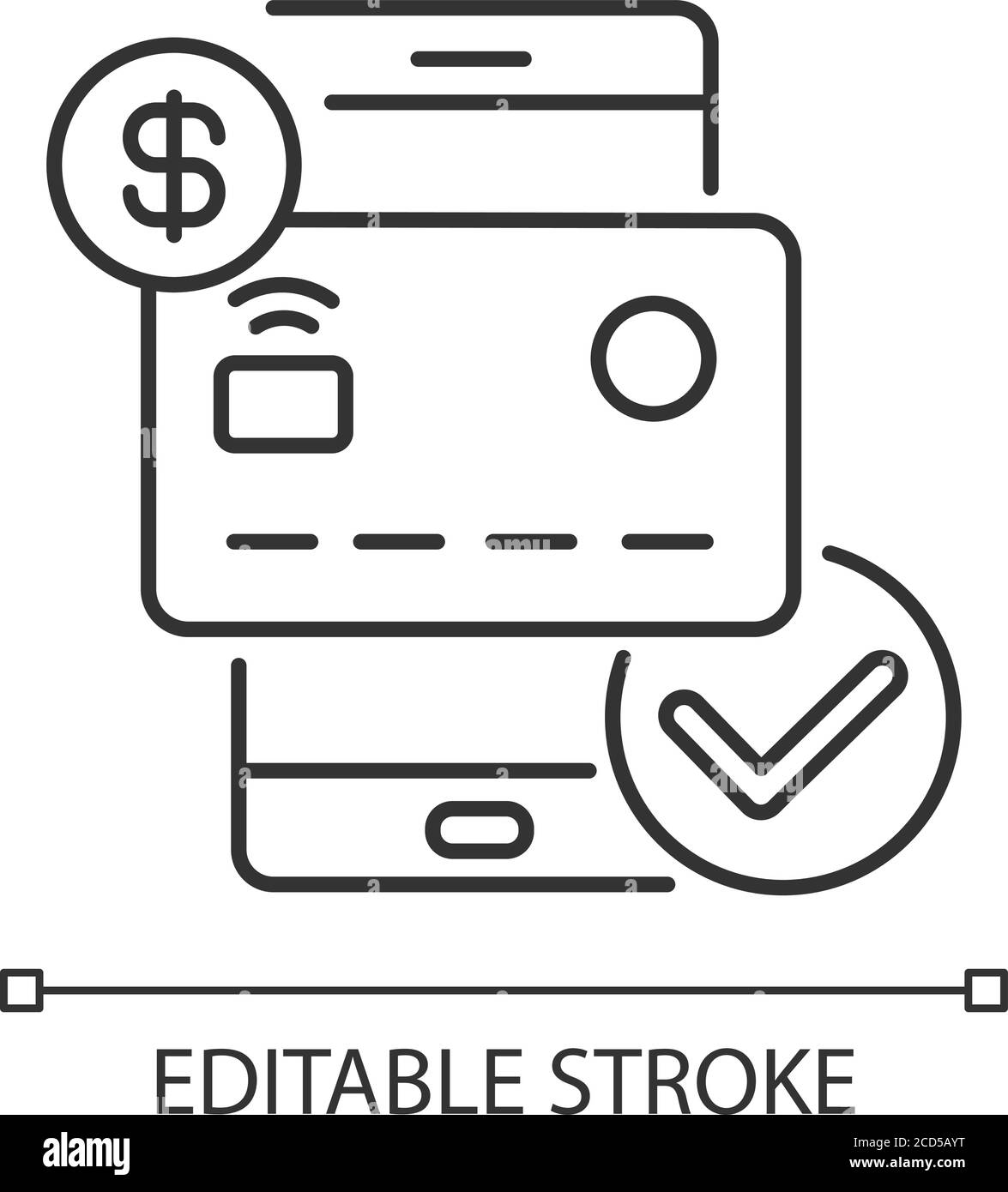 Check balances linear icon Stock Vector Image & Art - Alamy