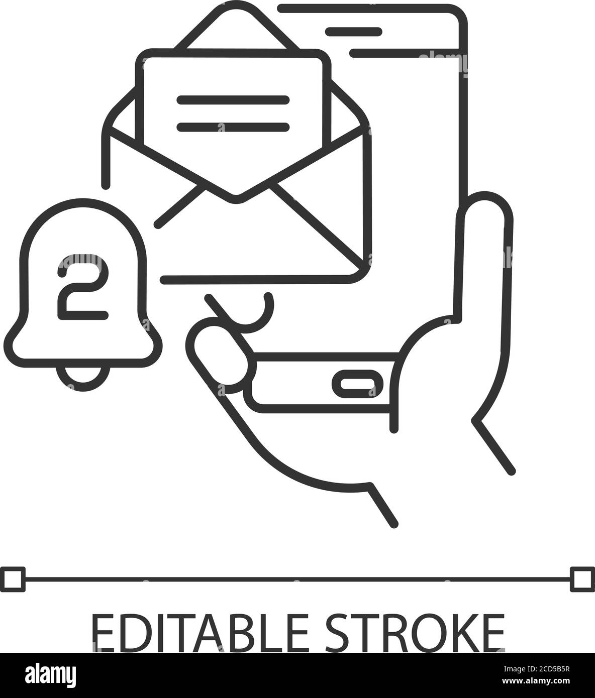Email alert linear icon Stock Vector Image & Art - Alamy