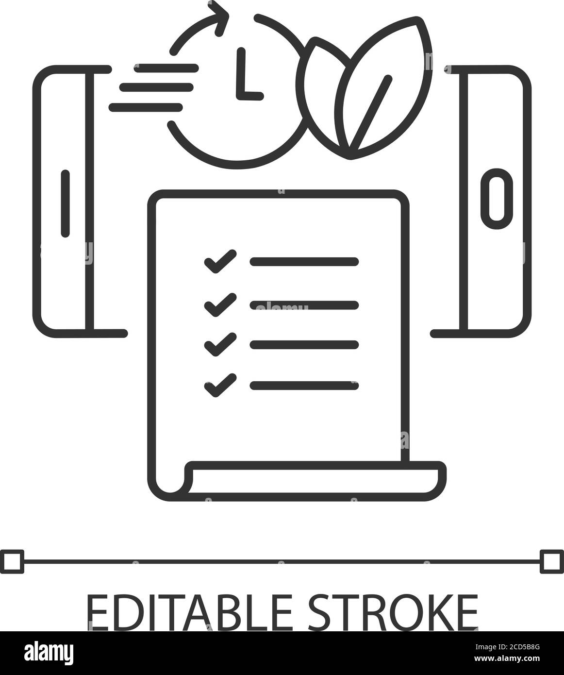 Paperless statements linear icon Stock Vector Image & Art - Alamy