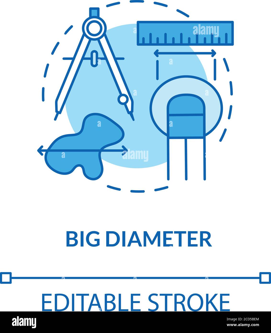 Big diameter concept icon Stock Vector Image & Art - Alamy