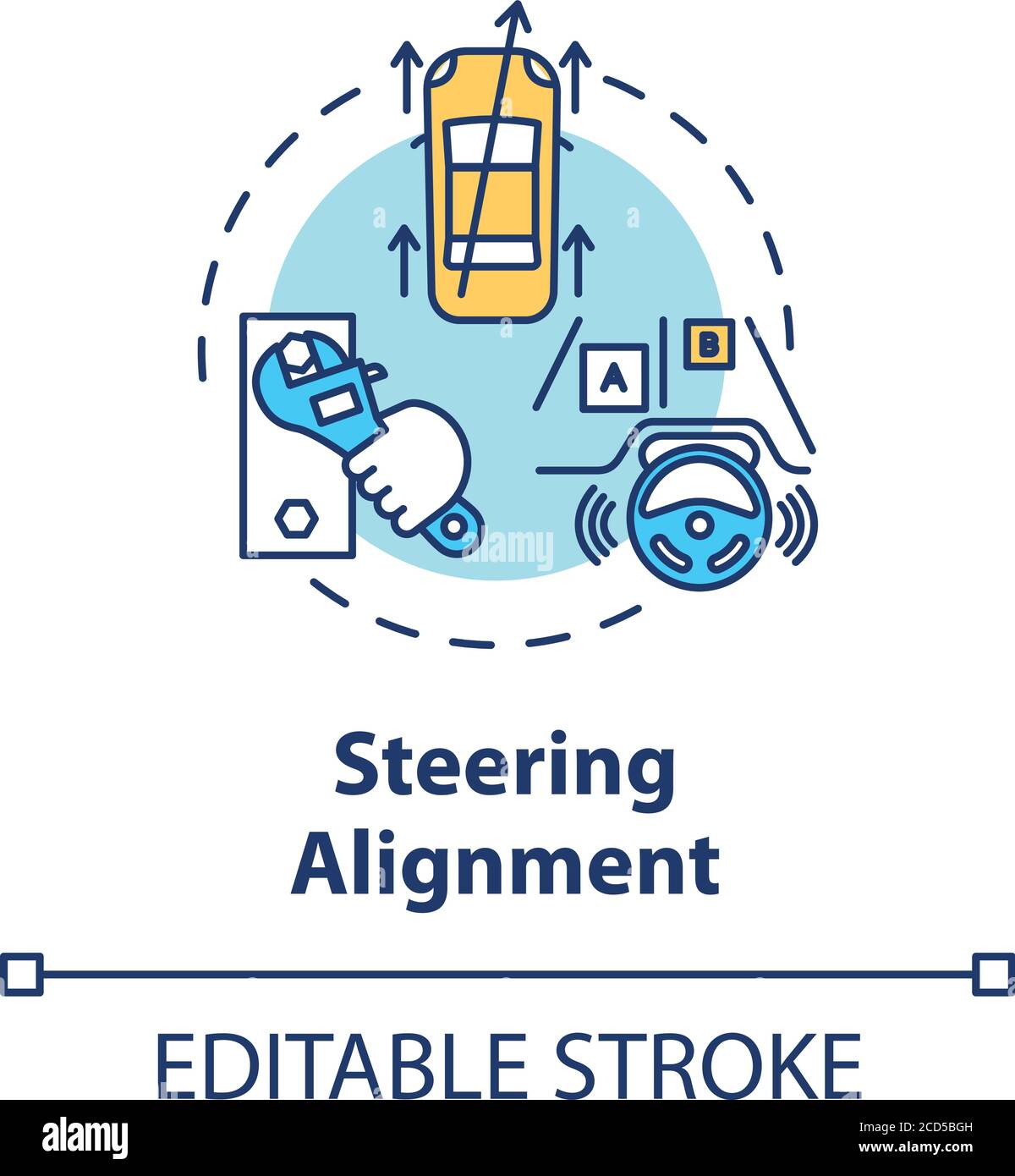Steering alignment concept icon Stock Vector Image & Art - Alamy