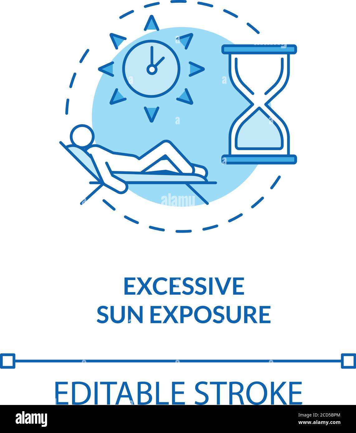 Excessive sun exposure concept icon Stock Vector Image & Art - Alamy