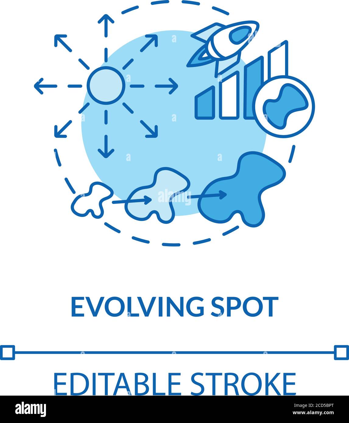 Evolving spot concept icon Stock Vector Image & Art - Alamy
