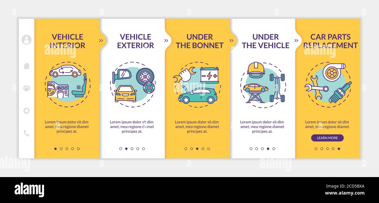 Automobile maintenance onboarding vector template Stock Vector Image ...