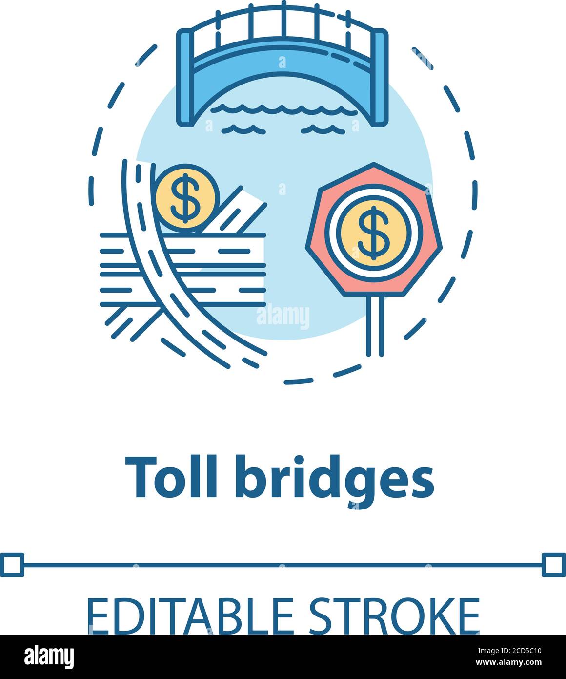 Toll bridges concept icon Stock Vector Image & Art - Alamy