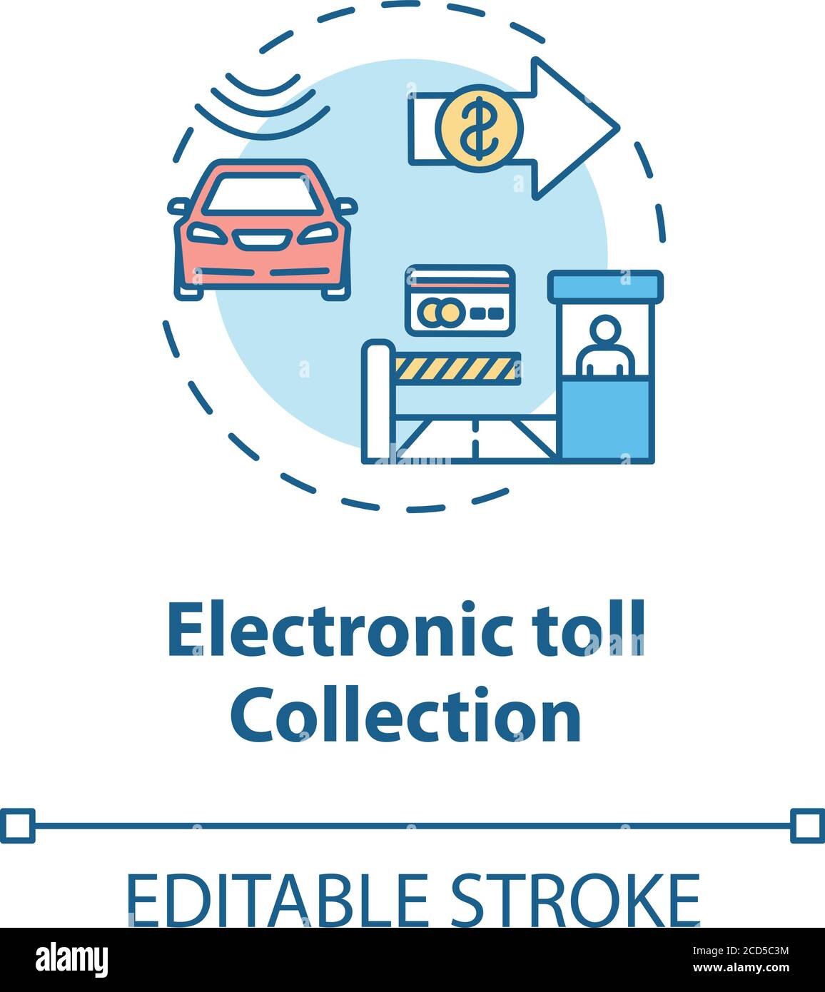 Electronic toll collection concept icon Stock Vector Image & Art - Alamy
