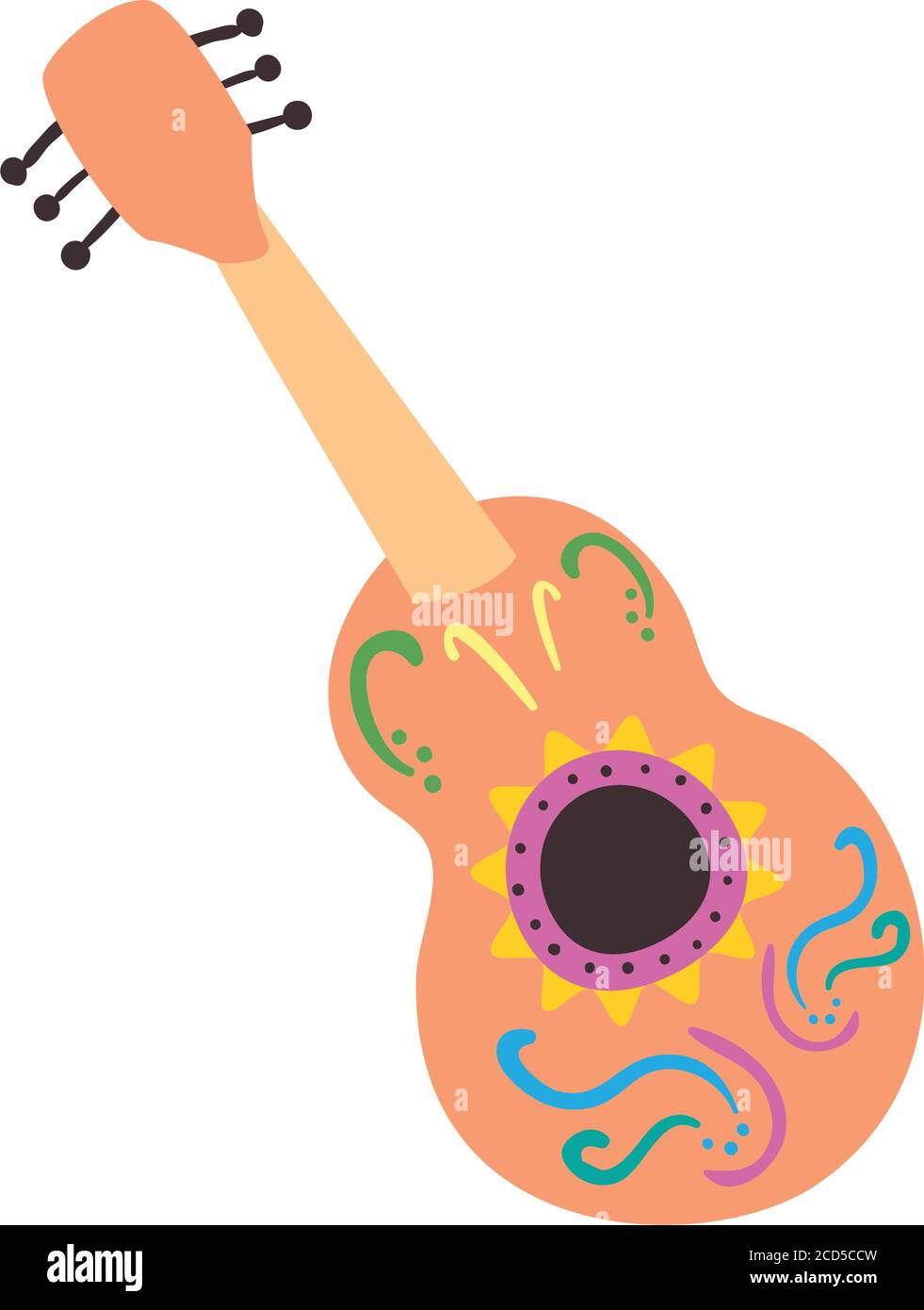 Mexican guitar free form style icon design, Mexico culture tourism ...