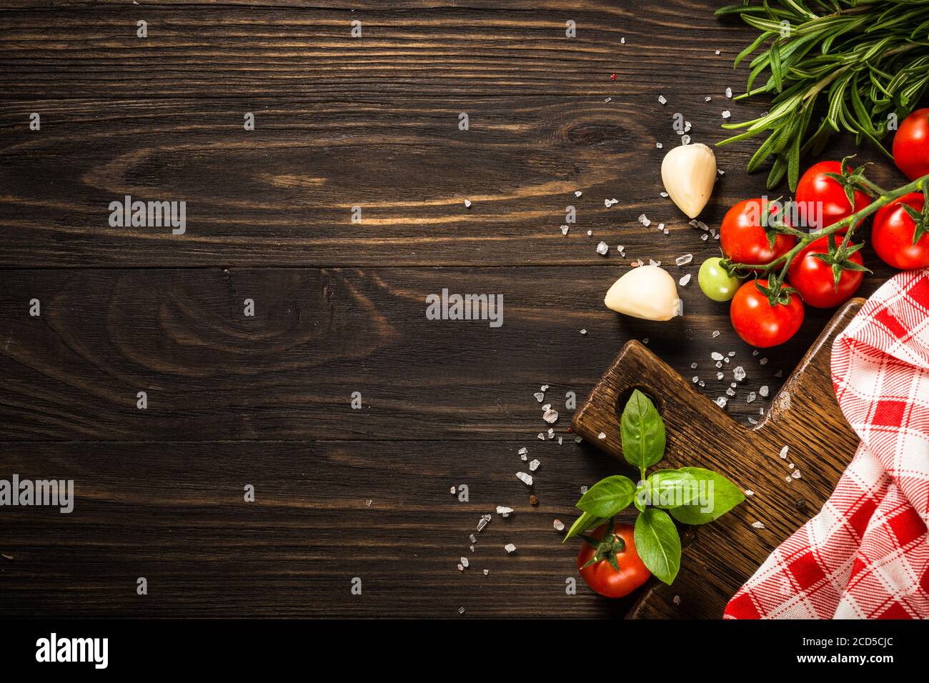 Food cooking background top view Stock Photo - Alamy