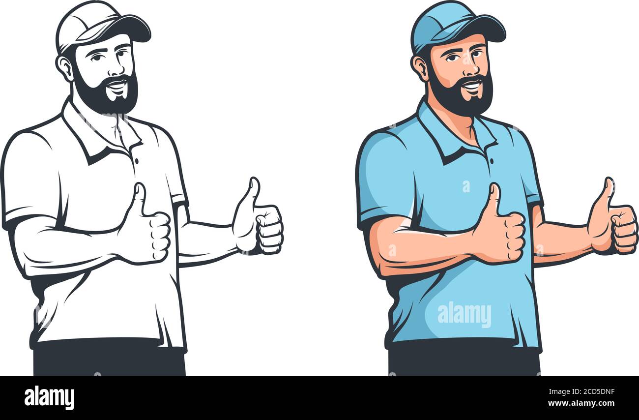 Man yes gesture in Stock Vector Images - Alamy